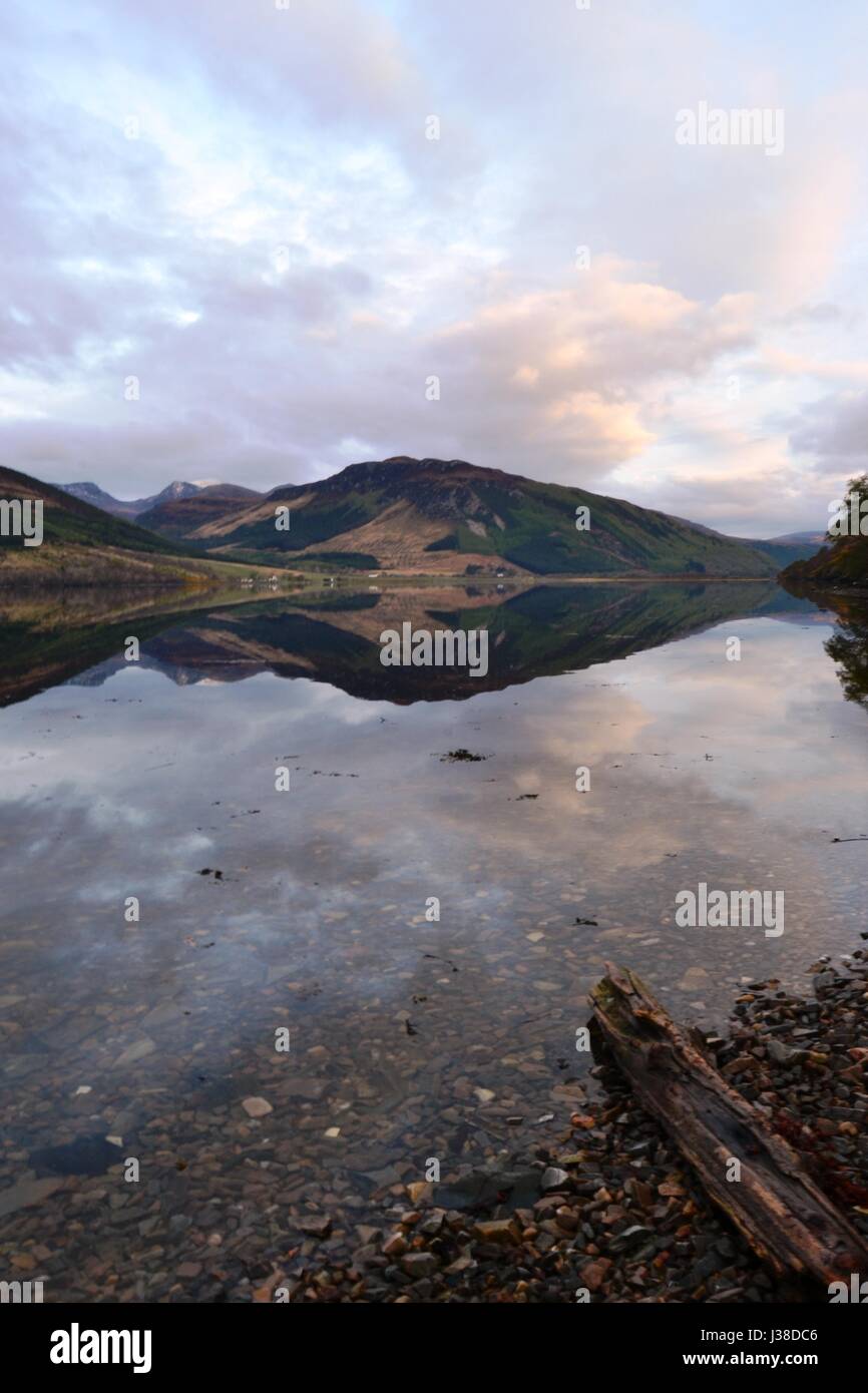 View towards Beinn Dearg down Loch Broom from Letters Stock Photo - Alamy