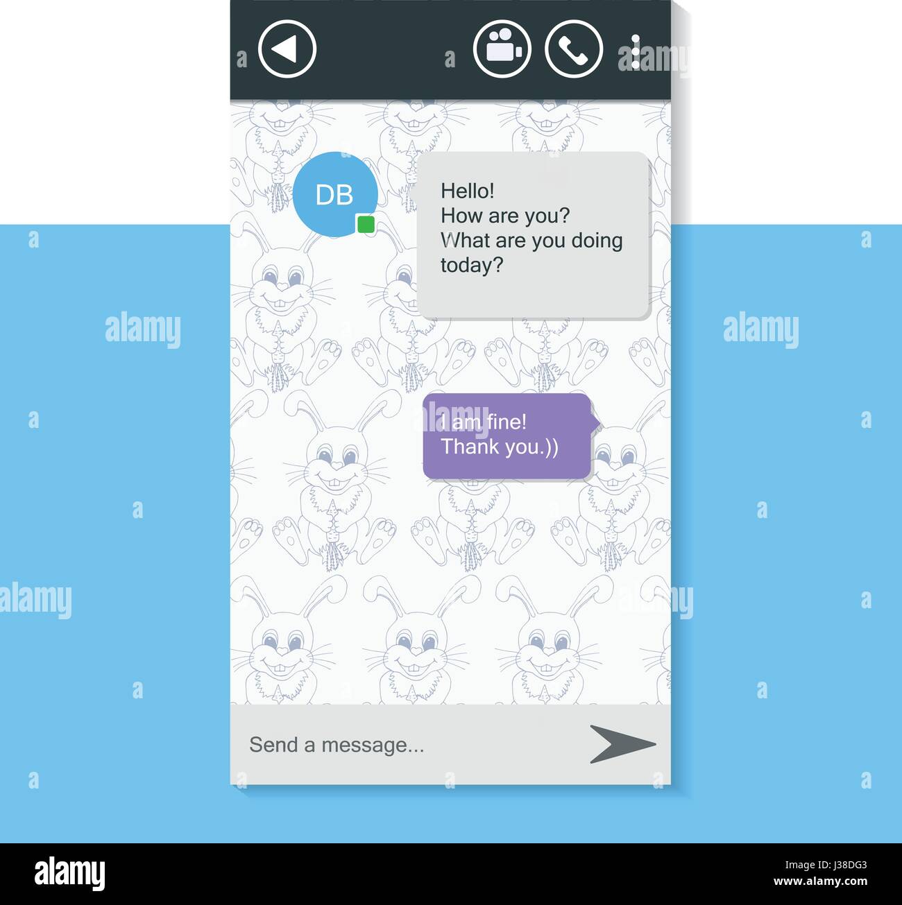 Chat window for smartphone. This picture shows a chat window that can ...