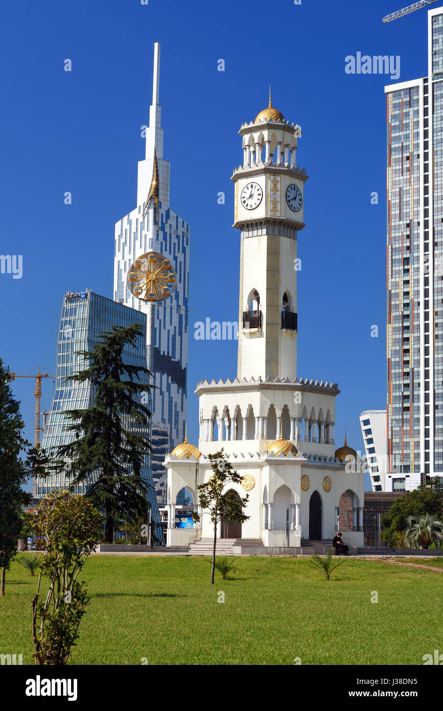 Batumi, Georgia - October 04, 2016: Skyscrapers in Miracle Park ...