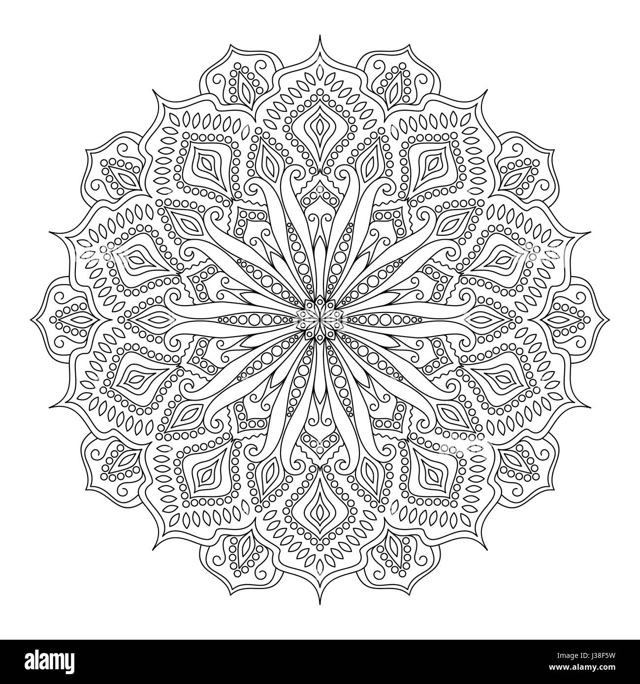 Mandala design element coloring book Stock Vector Image & Art - Alamy