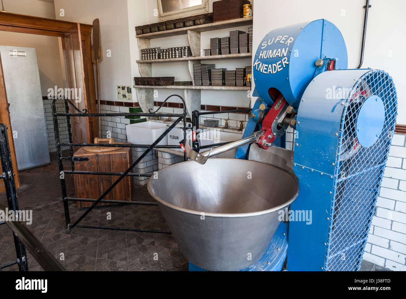 The baking utensils at the bakery shop at Beamish Museum,Co.Durham ...