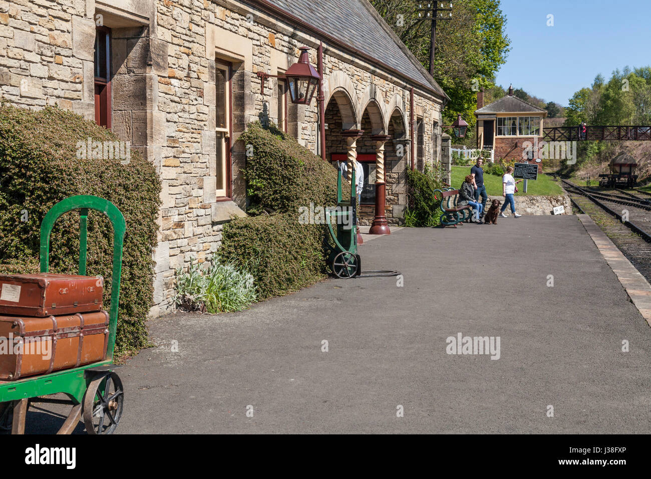 Railway station at Beamish Museum,Co.Durham,England,UK Stock Photo - Alamy