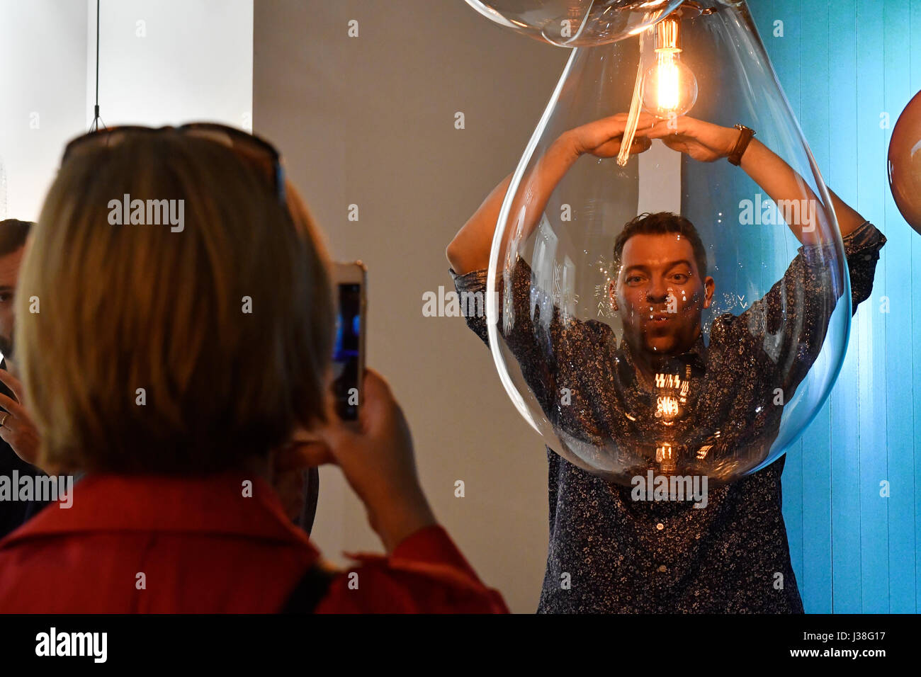 interior light installation displayed at the international design week ...