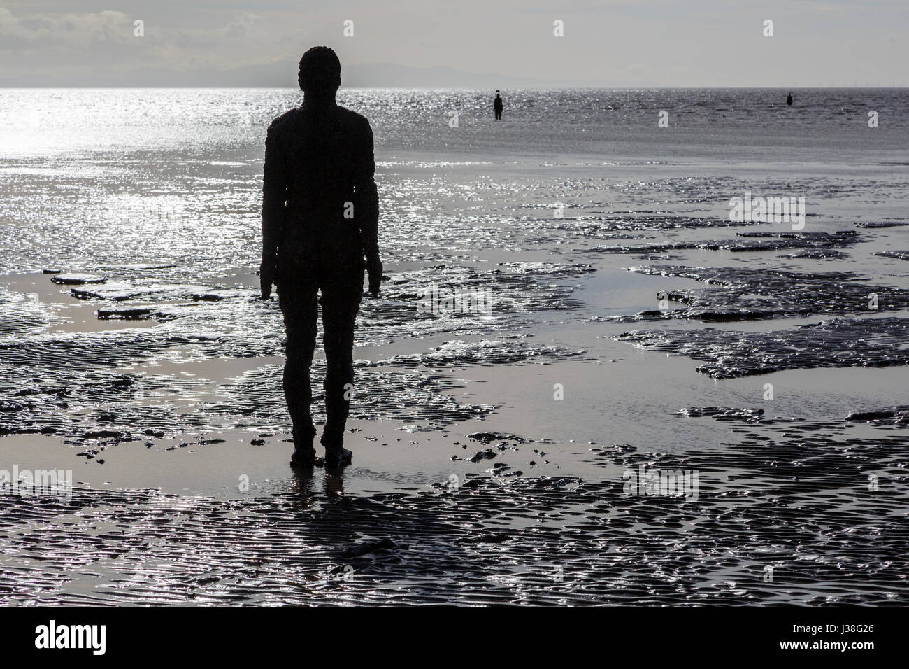 Sir Antony Gormley's 'Another Place' statues, Crosby Beach, Sefton ...