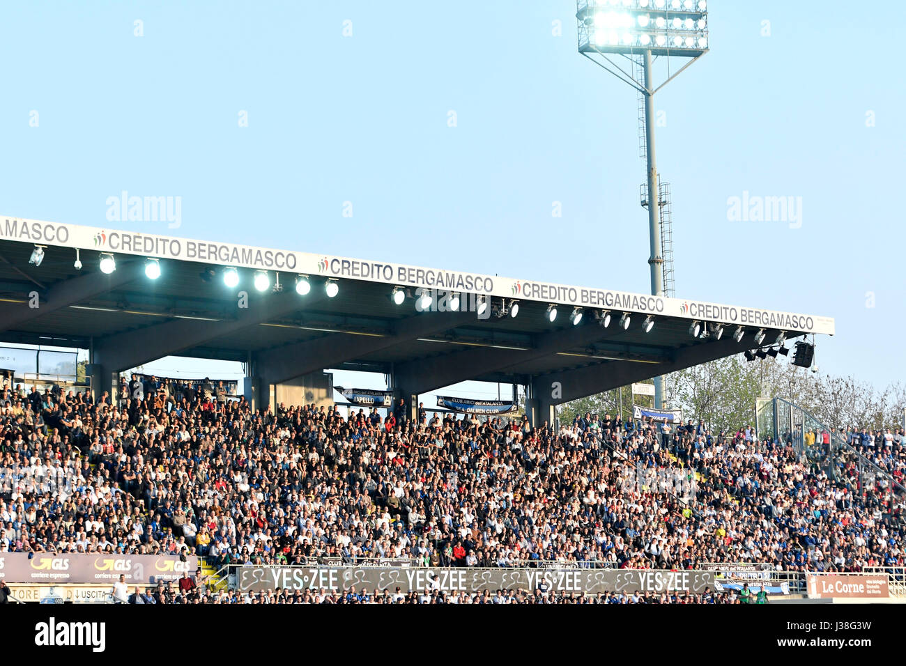 Atalanta's soccer stadium Atleti Azzurri d'Italia, in Bergamo, Italy ...