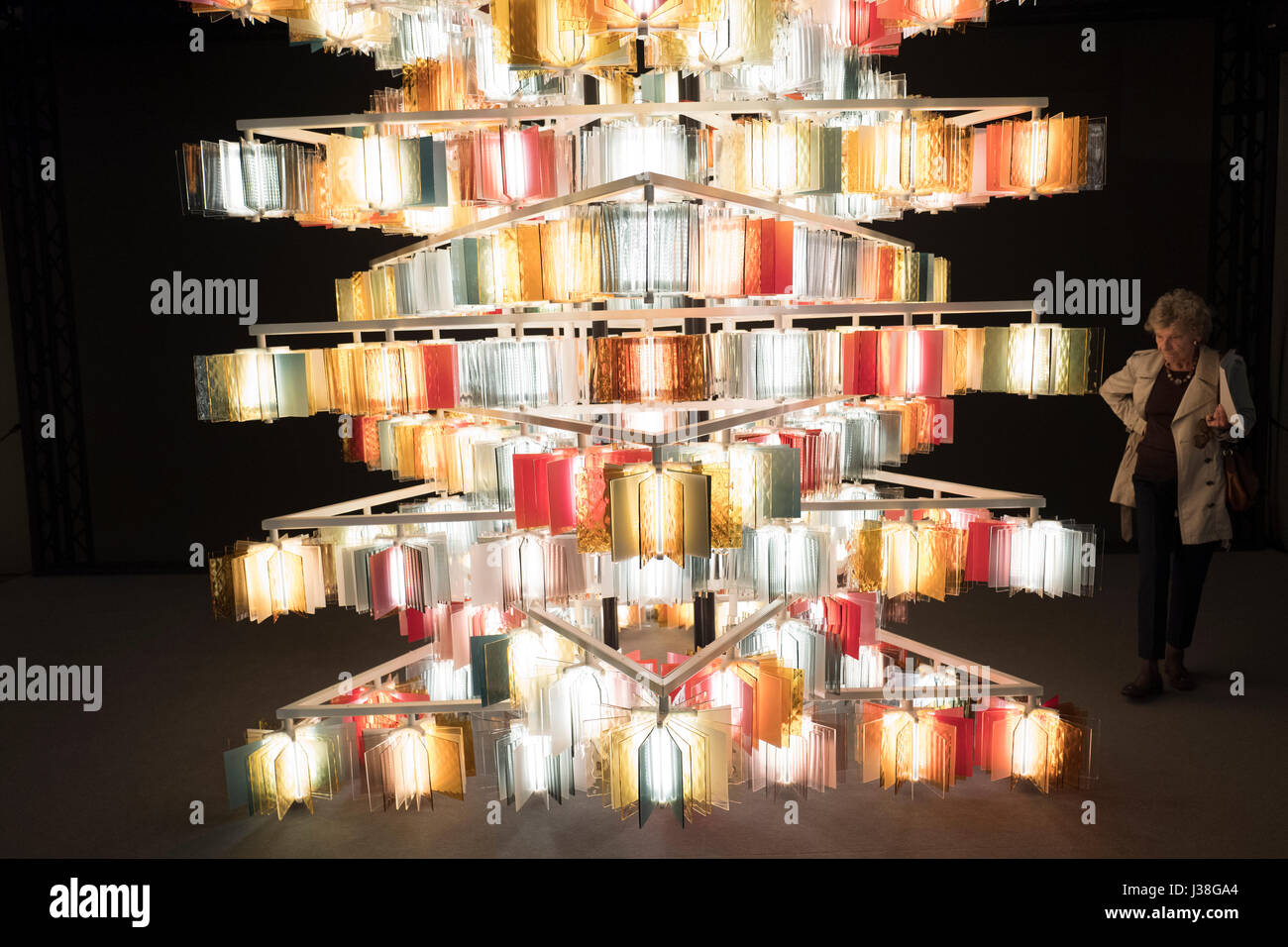 interior light installation displayed at the international design week ...