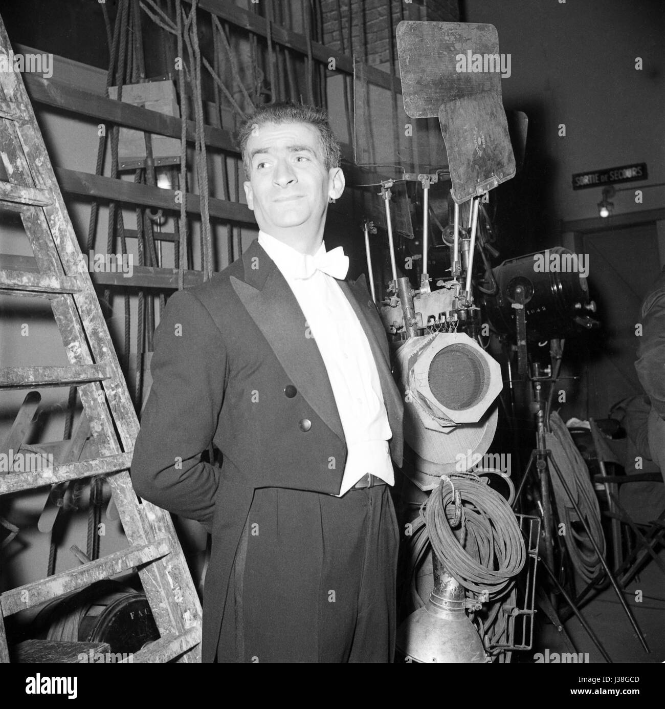 French actor Louis de Funès. c.1955 Photo Georges Rétif de la Bretonne ...