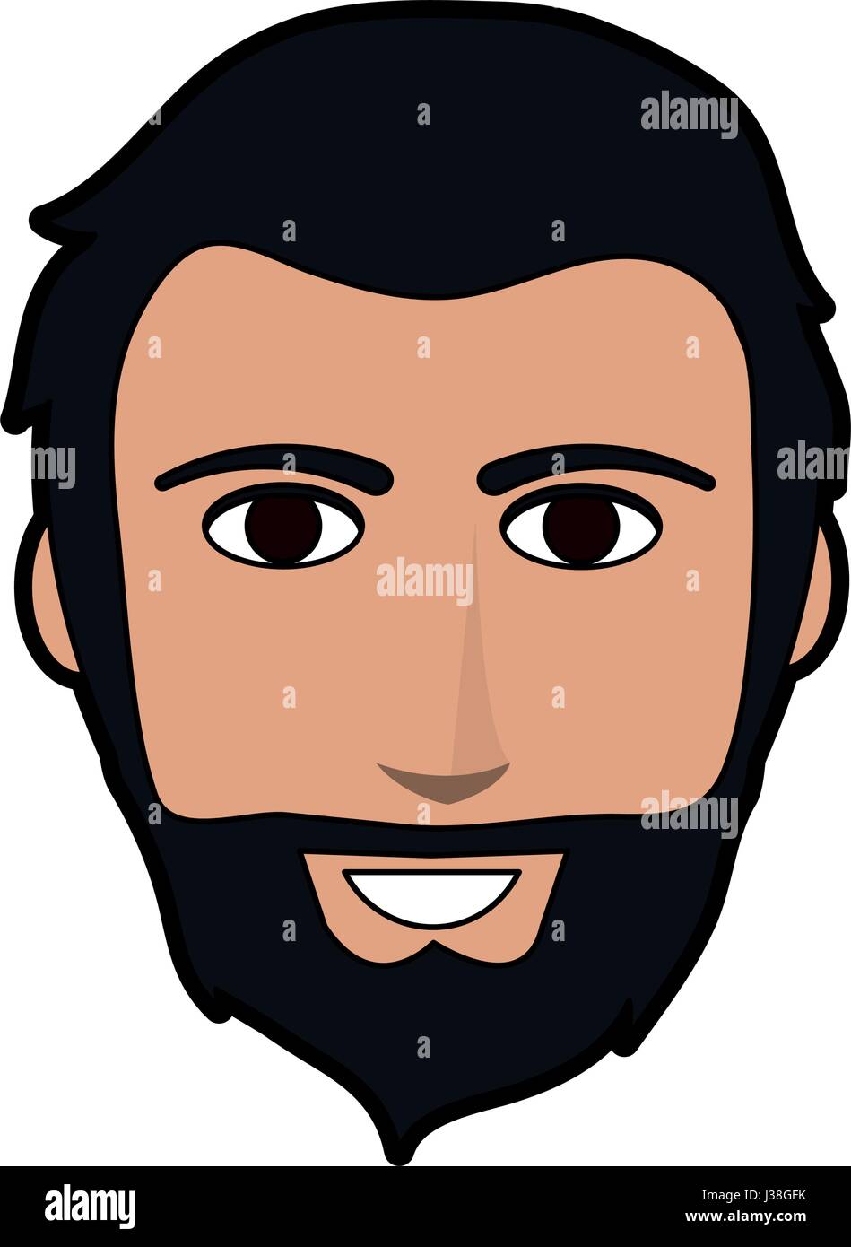 handsome bearded man icon image Stock Vector Image & Art - Alamy