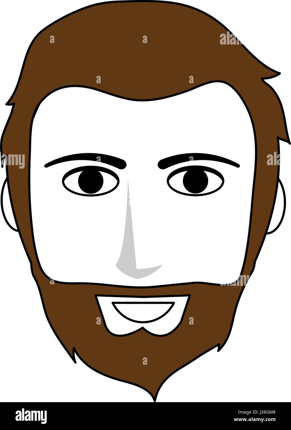 handsome bearded man icon image Stock Vector Image & Art - Alamy