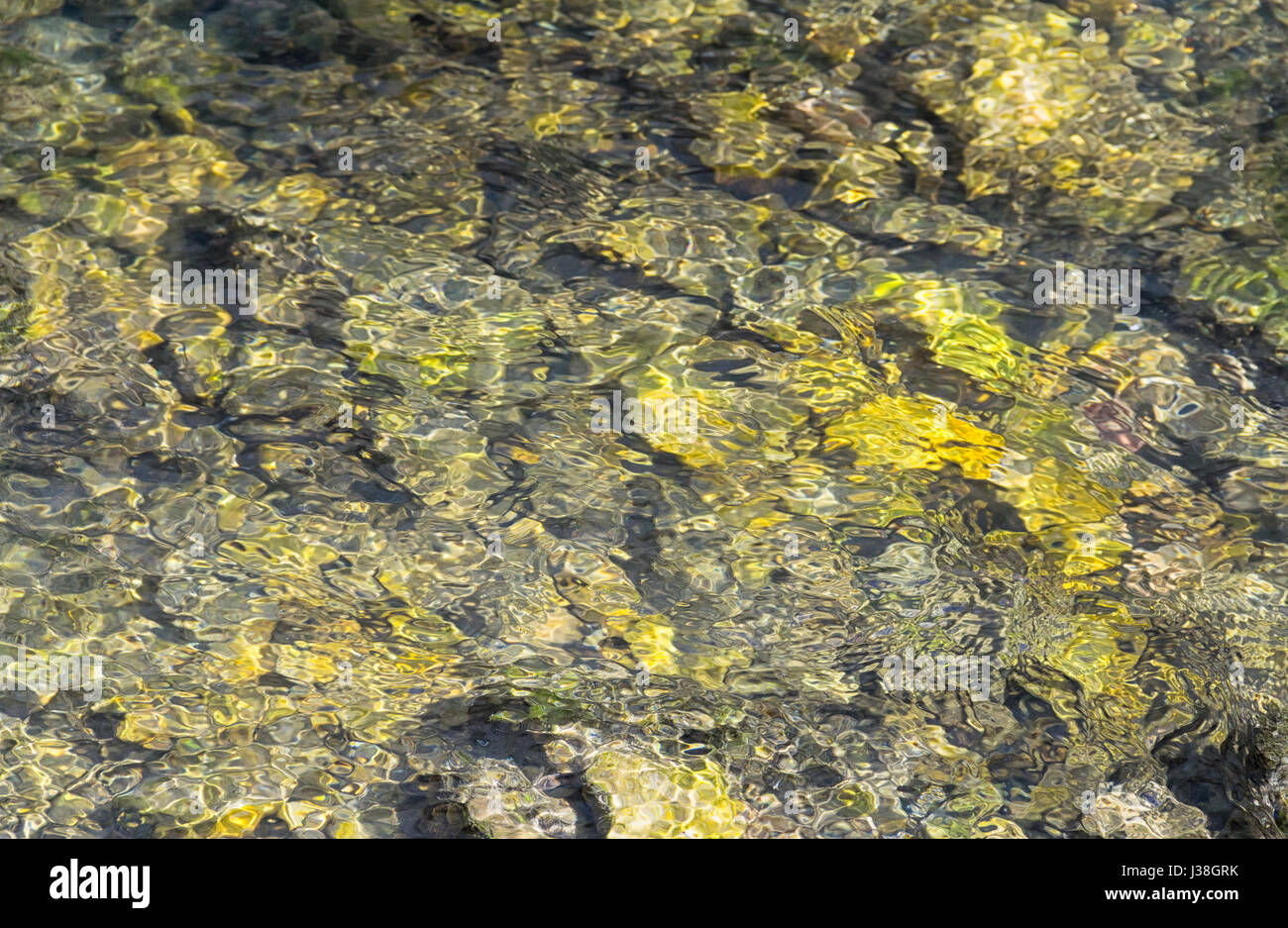 outdoor scenery showing water flowing over pebbles Stock Photo - Alamy