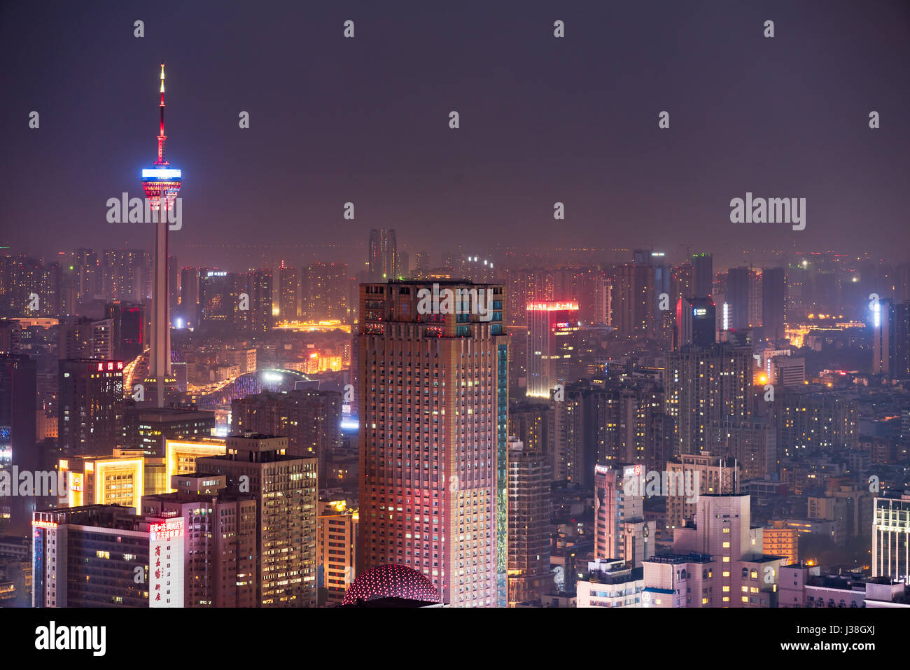 Chengdu, Sichuan Province, China - Apr 9, 2017: Sichuan TV tower and ...
