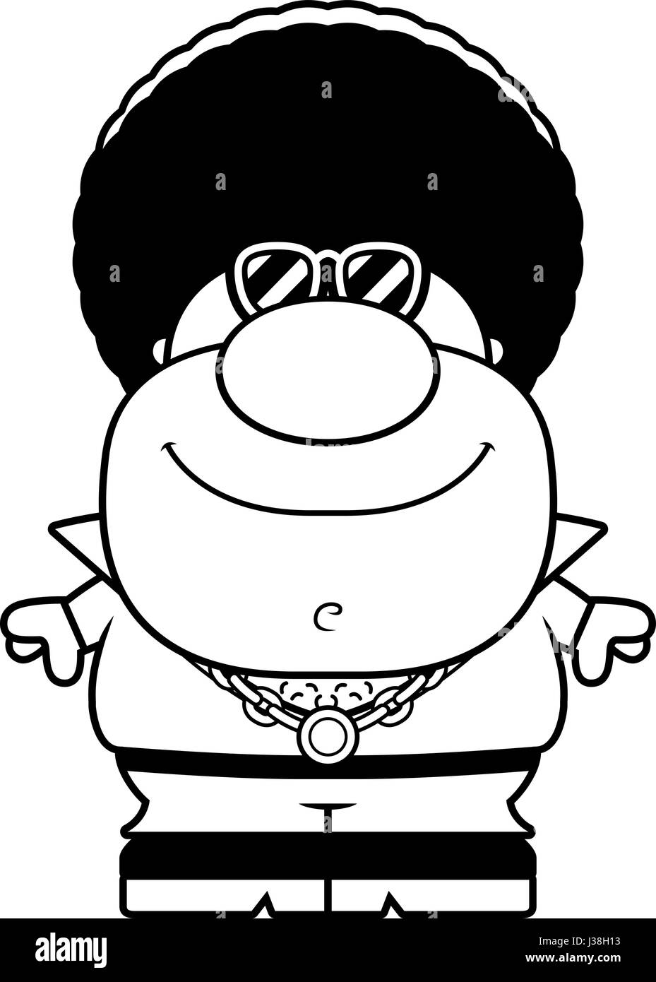 A cartoon illustration of a disco guy looking happy Stock Vector Image ...