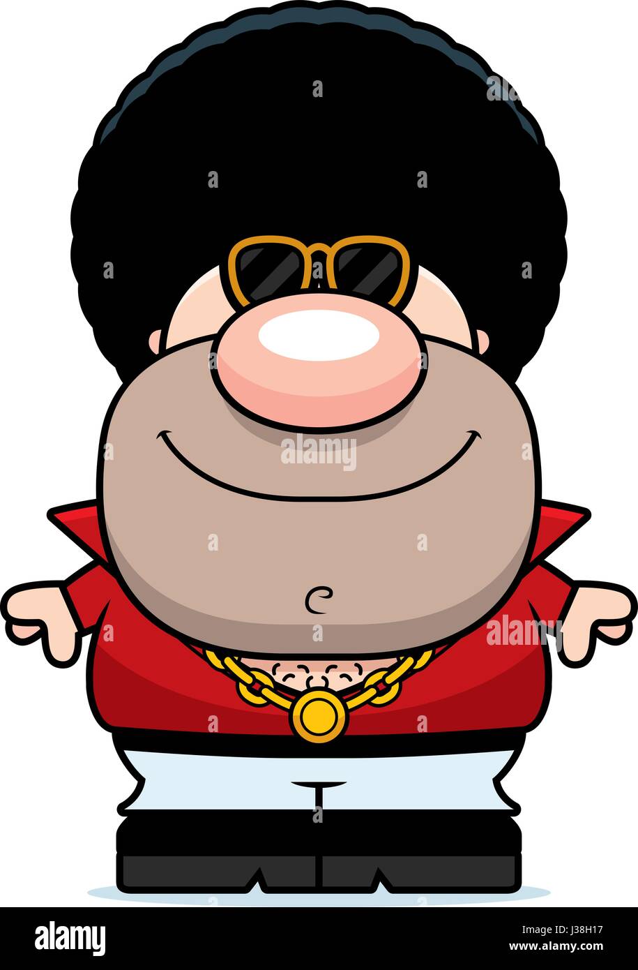 A cartoon illustration of a disco guy looking happy Stock Vector Image ...