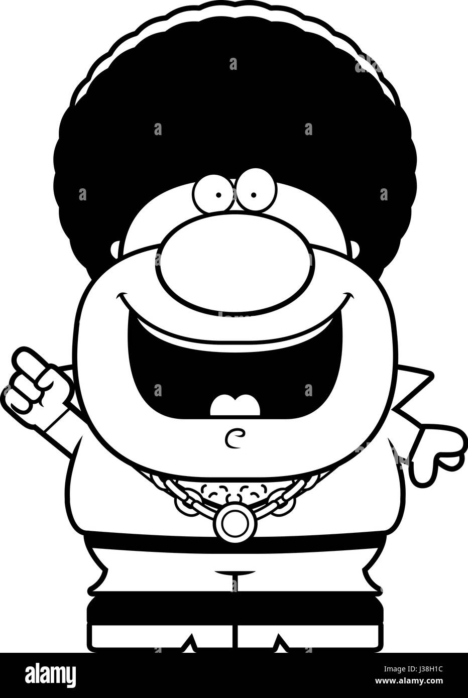 A cartoon illustration of a disco guy with an idea Stock Vector Image ...