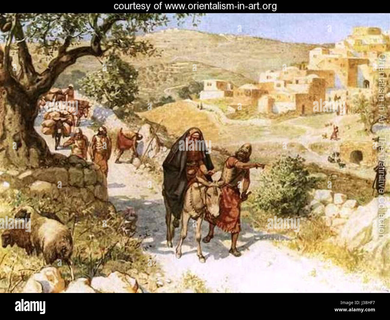 This biblical scene depicts King David fleeing from Jerusalem, cursed ...
