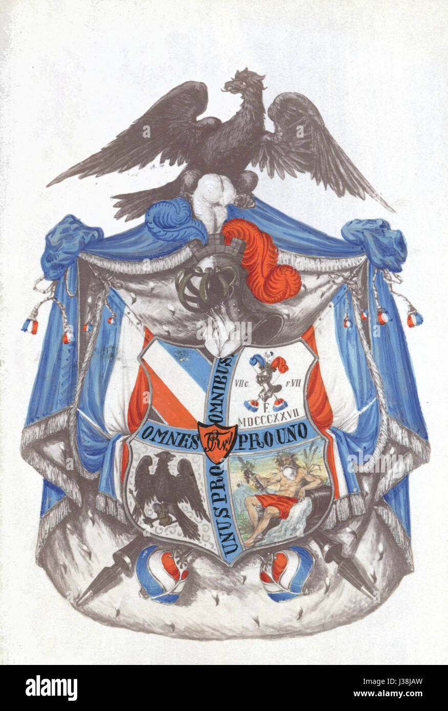 The Corps Rhenania Coat of Arms represents a traditional emblem ...