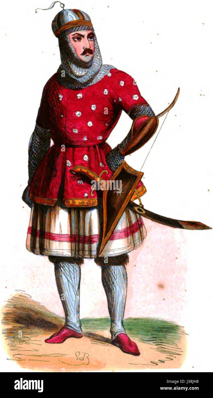 A depiction of a Circassian prince from the region of Kabarda, as illustrated by Auguste Wahlen ...