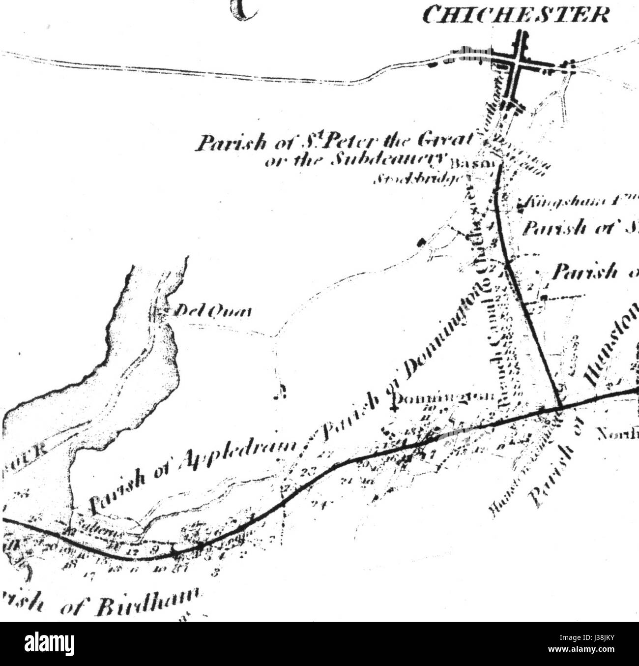 Chichester map hi-res stock photography and images - Alamy