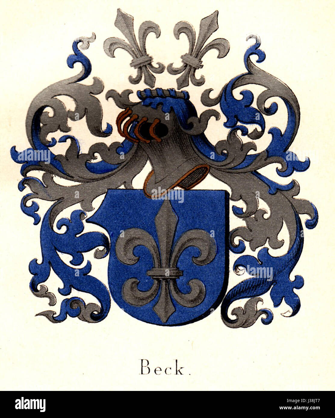 The Coat of Arms of Beck represents a family or region, signifying its ...