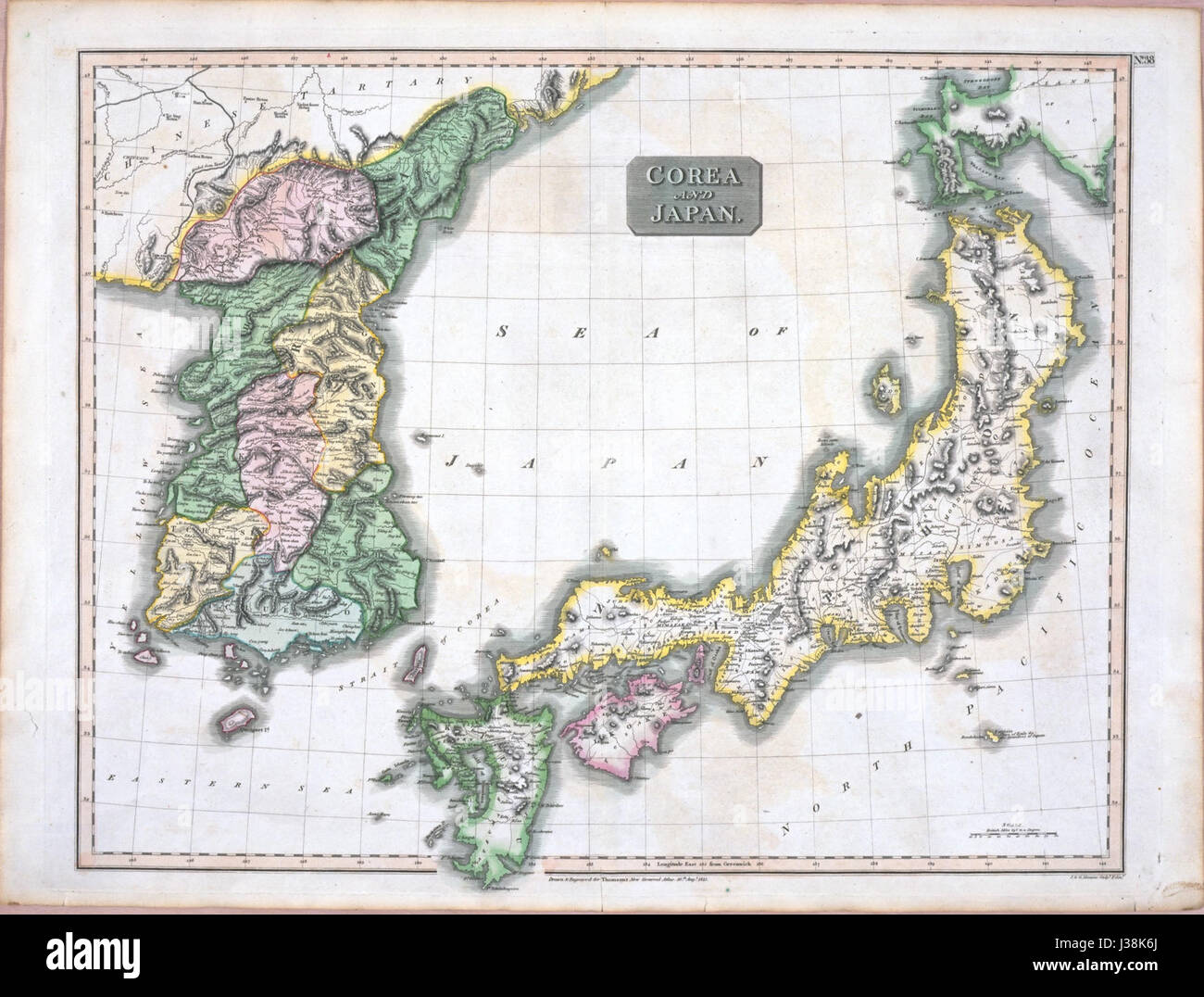 Old japan and corea map hi-res stock photography and images - Alamy