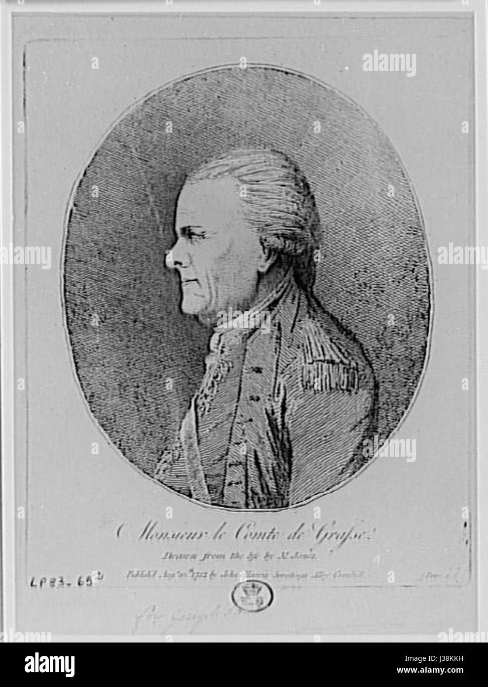 This profile portrait of Comte de Grasse showcases the French admiral ...