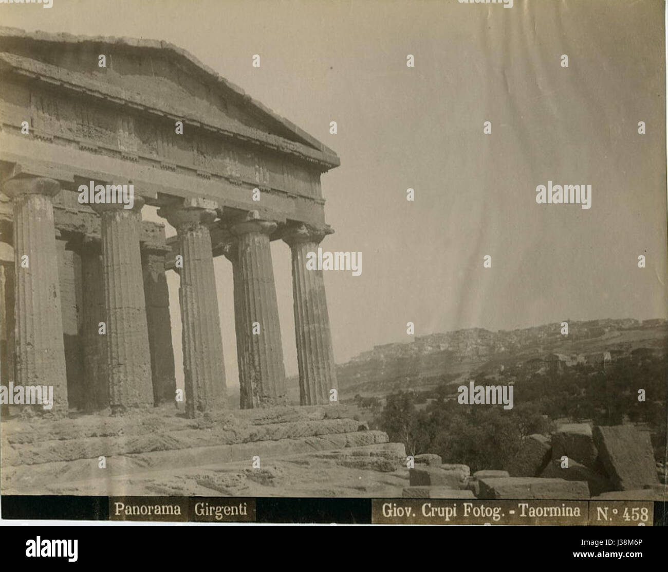 Crupi, Giovanni (1849 1925) n. 458 Panorama Girgenti Stock Photo - Alamy