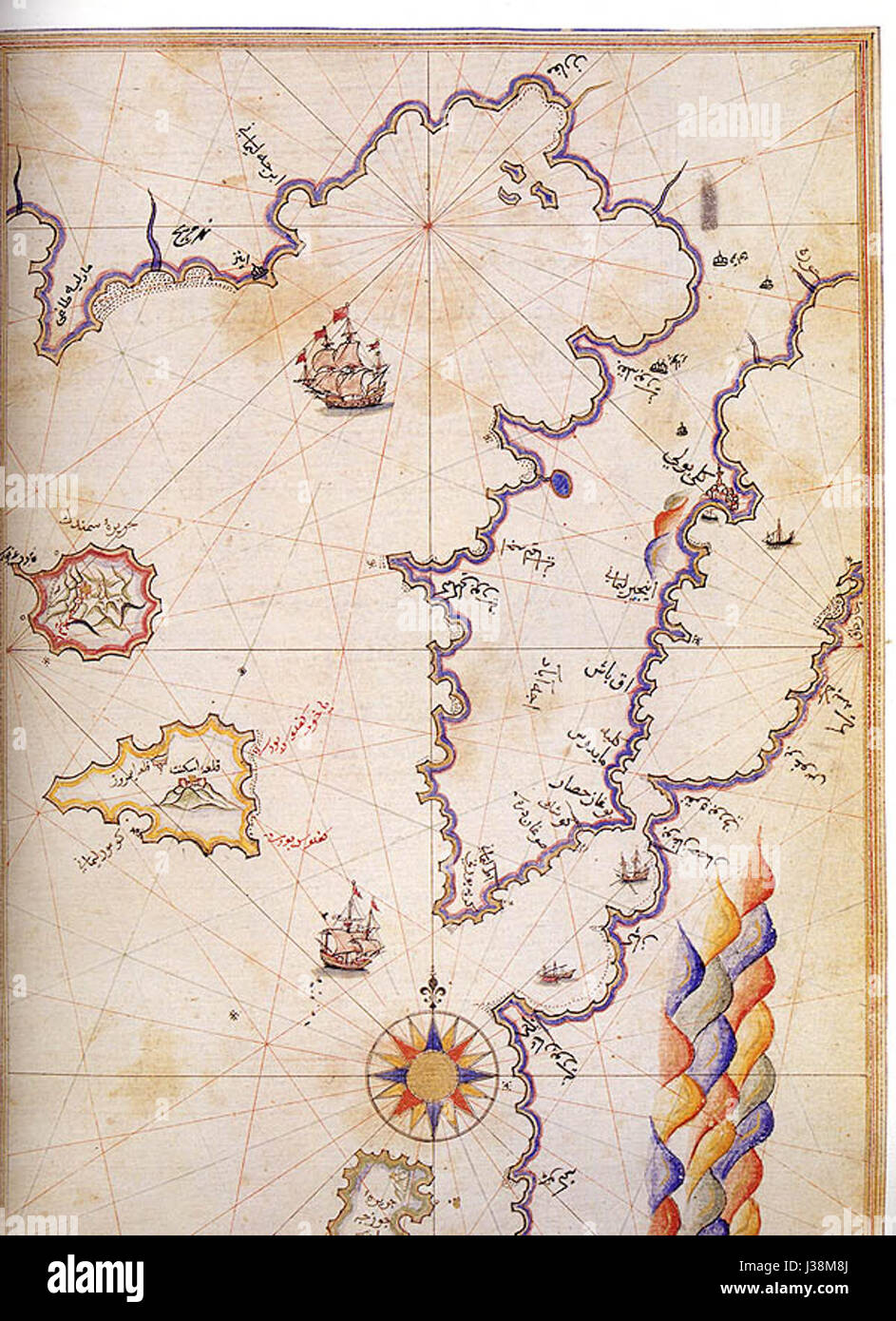 Piri Reis, the famous Ottoman admiral and cartographer, created this ...