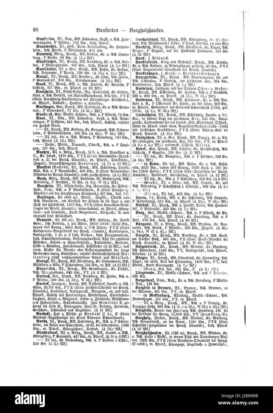 A reference to an entry in the 'Ortslexikon' (Place Dictionary) by ...