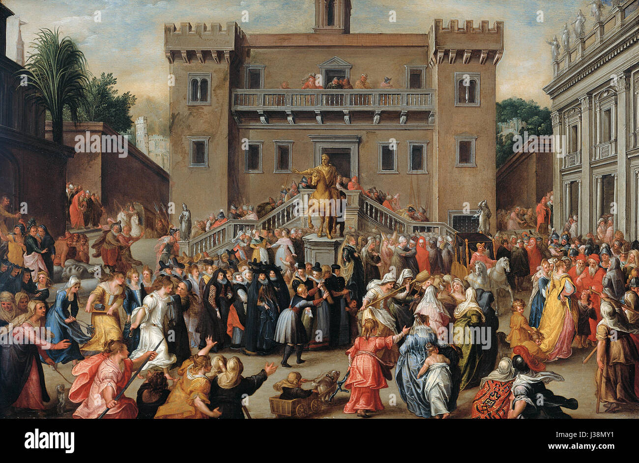 De oploop van de Romeinse vrouwen op het Capitool in Rome Rijksmuseum ...
