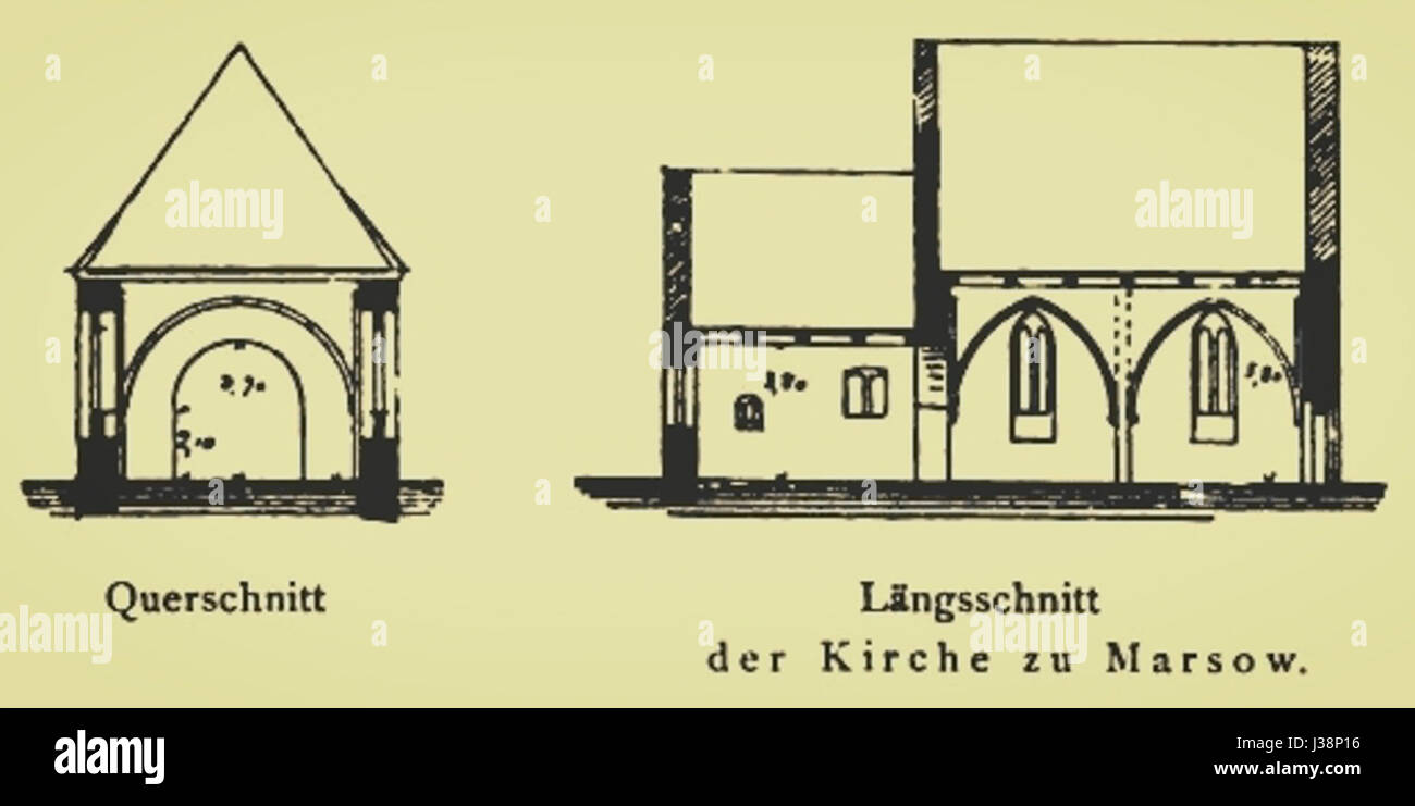The Church of Marsow, before its renovation, is shown in this ...