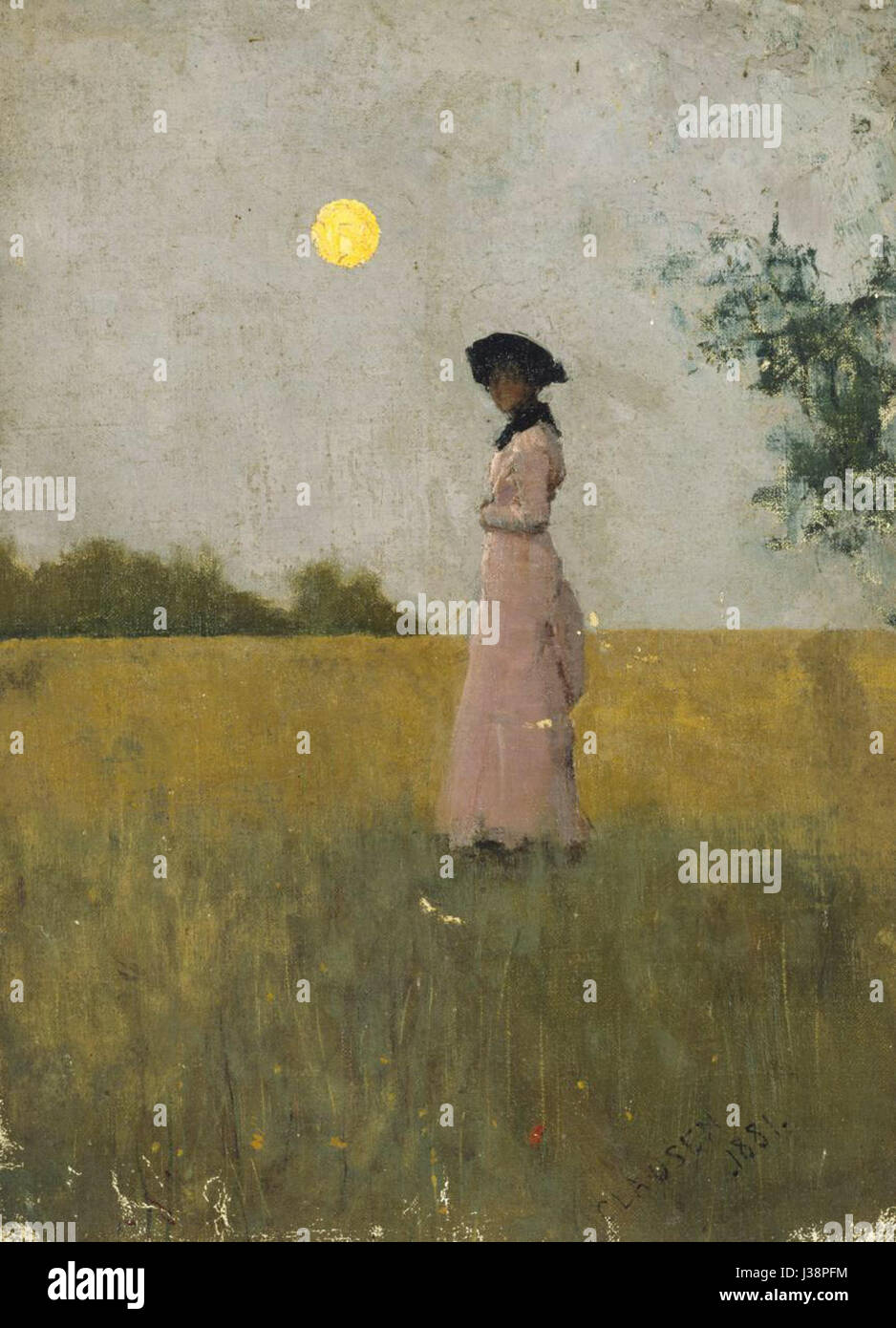 The artwork 'Clause, Lady in Pink' features a portrait of a woman ...