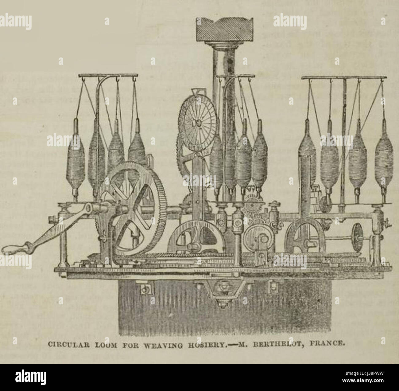 The Circular Loom by Berthelot, featured in the 1851 Illustrated ...