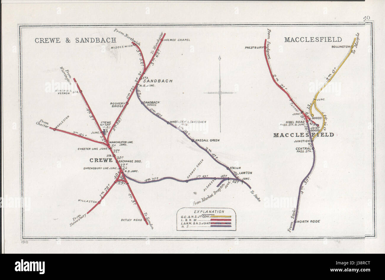 Map of sandbach hi-res stock photography and images - Alamy