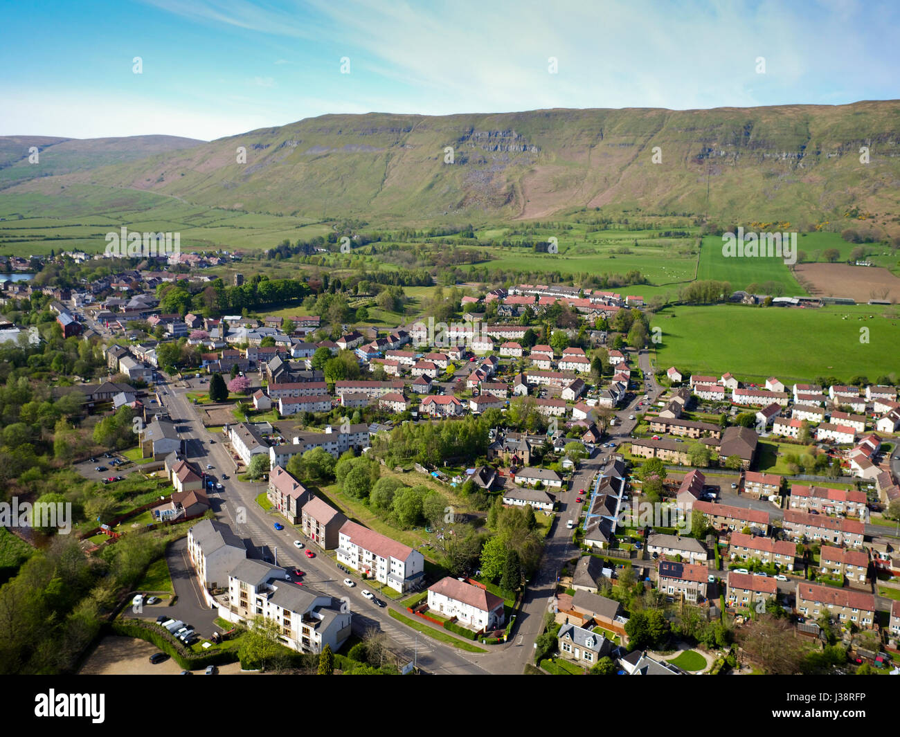Aerial drone photo of Lennoxtown East Dunbartonshire Stock Photo - Alamy Aerial drone photo of Lennoxtown East Dunbartonshire Stock Photo - Alamy