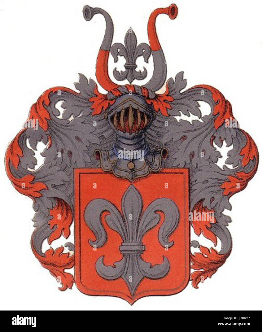 The coat of arms of Bardenfleth represents the heraldic symbols of the ...