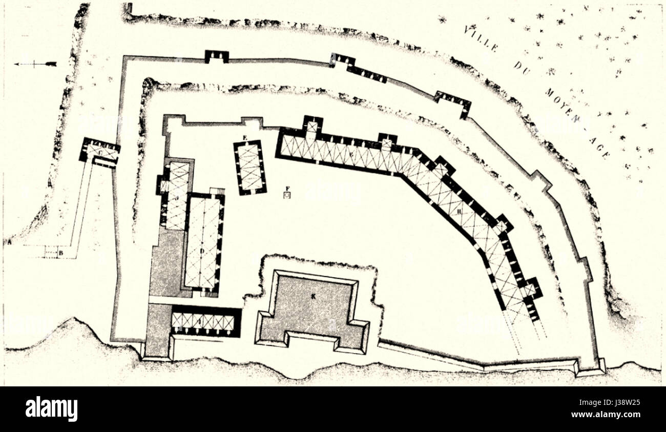 This is a historical plan of the Citadel of Tartus, drawn in 1871. The ...