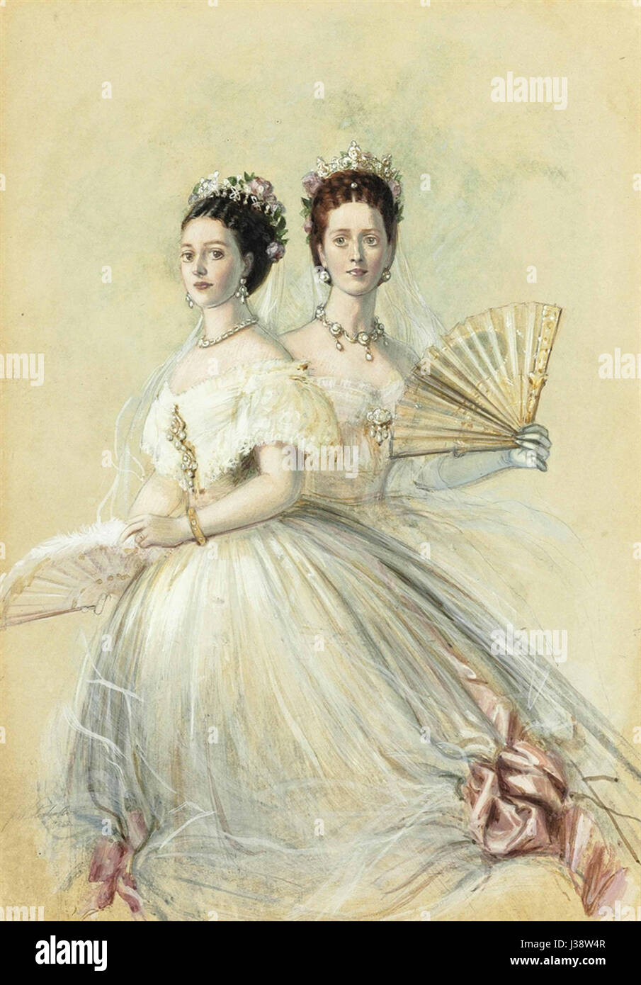 Dagmar and Alexandra by Winterhalter (1868, priv.coll Stock Photo - Alamy