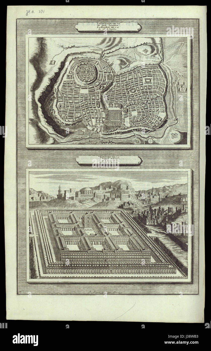 *De Stadt Jerusalem* by P. Mortier is a historical map or illustration ...