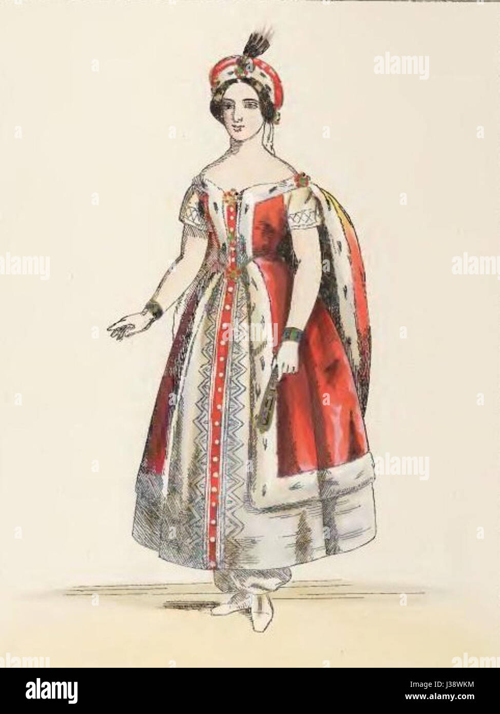 This costume designed by the Countess of Brunnow represents 19th ...