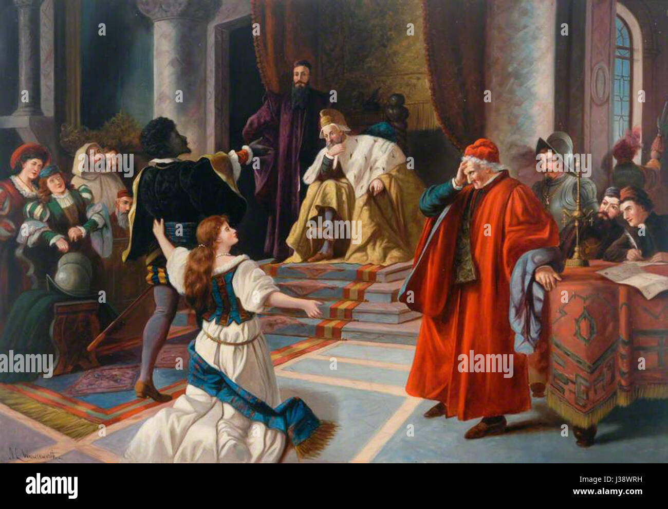 Desdemona and Othello by Jack Leigh Wardleworth (Hartlepool Stock Photo ...