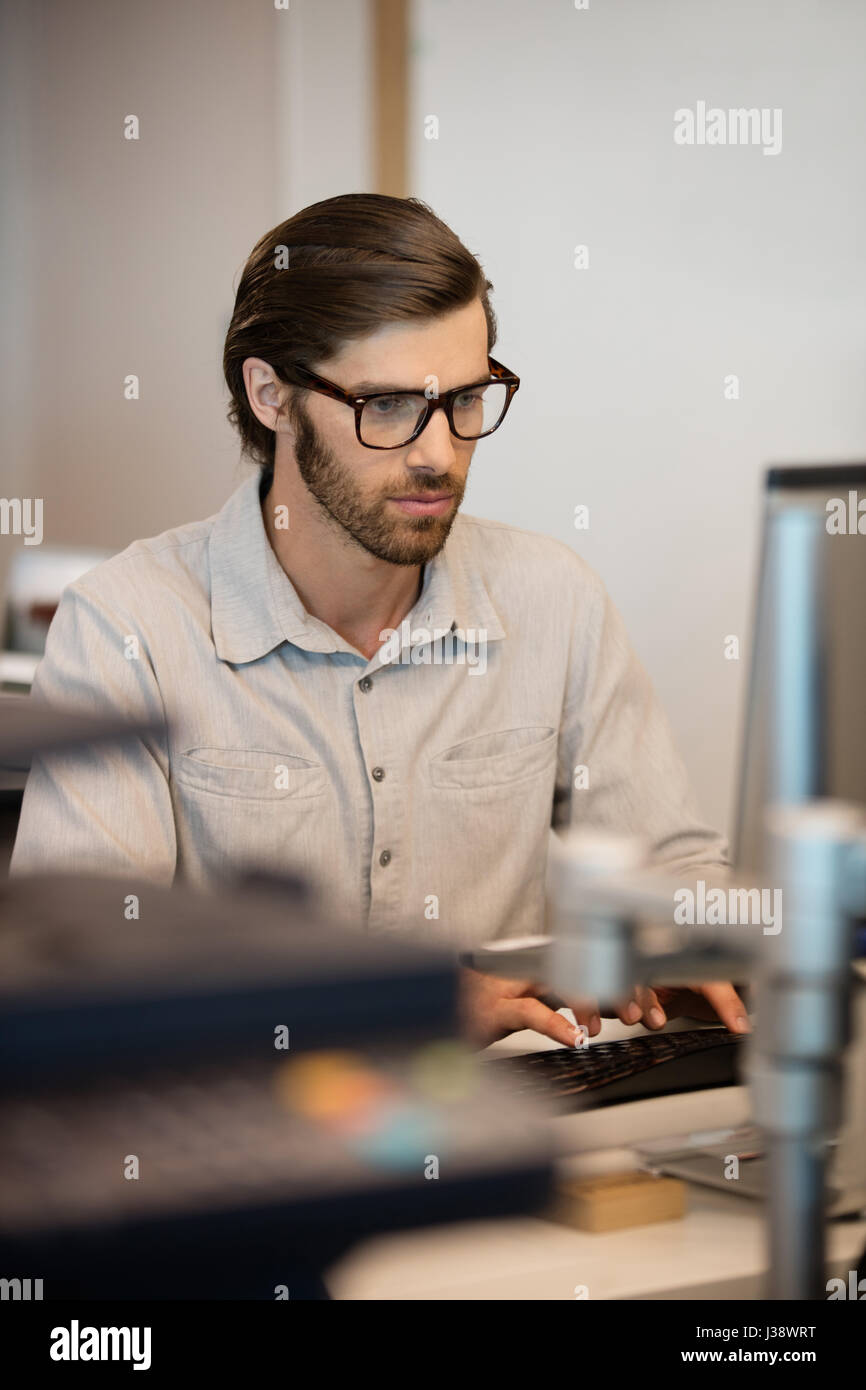 Man behind computer head on keyboard hi-res stock photography and ...