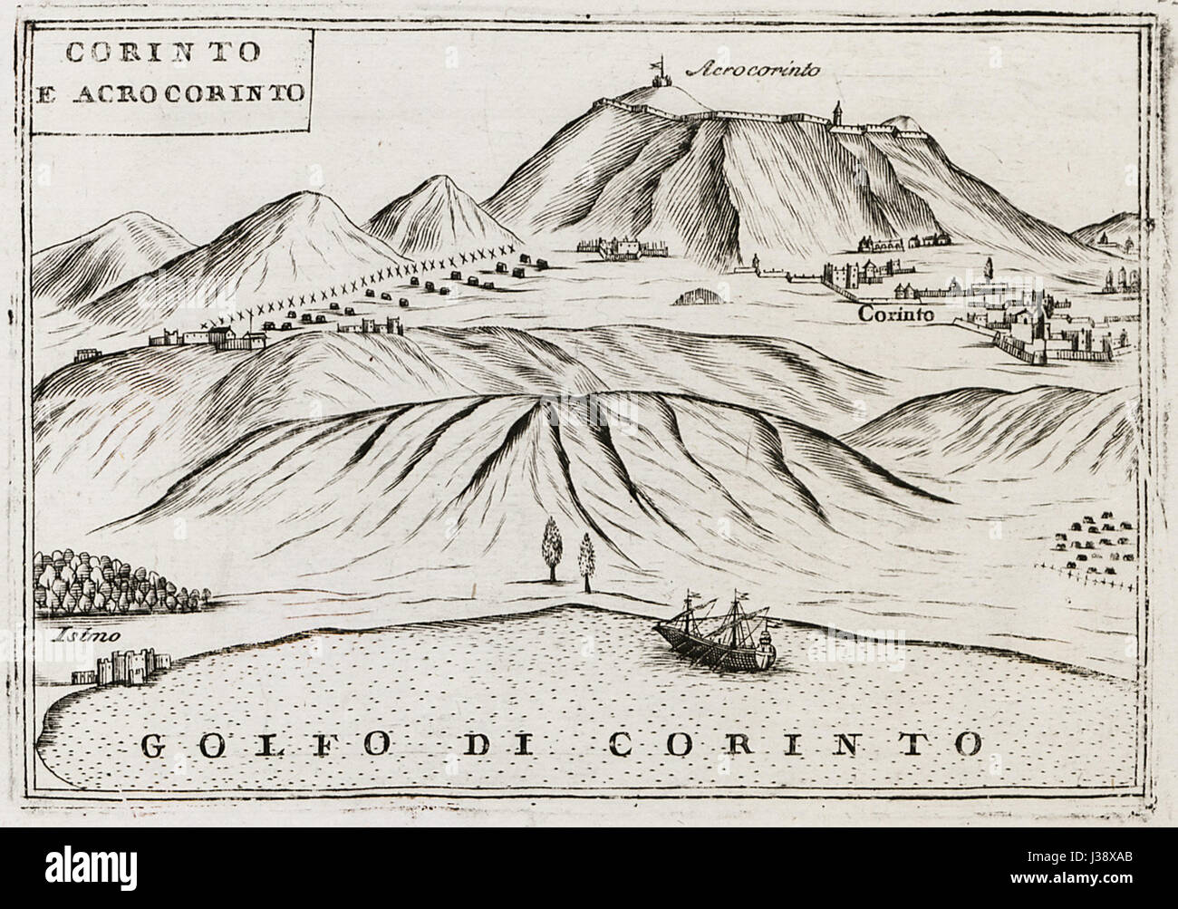 Corinto e Acrocorinto refers to an illustration by Vincenzo Coronelli ...