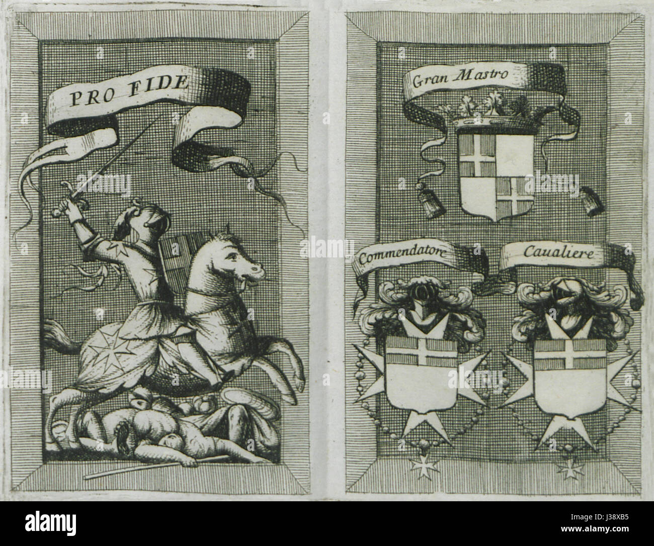 Coat of Arms of the Knights Hospitaller of Rhodes Coronelli Vincenzo ...