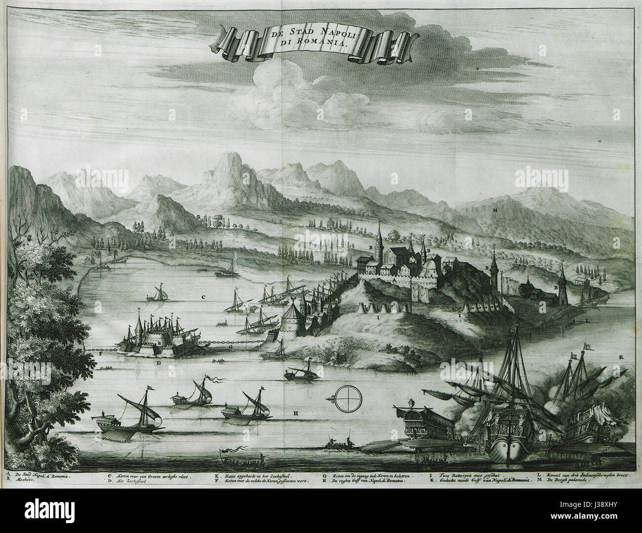 De Stad Napoli di Romania Dapper Olfert 1688 Stock Photo - Alamy