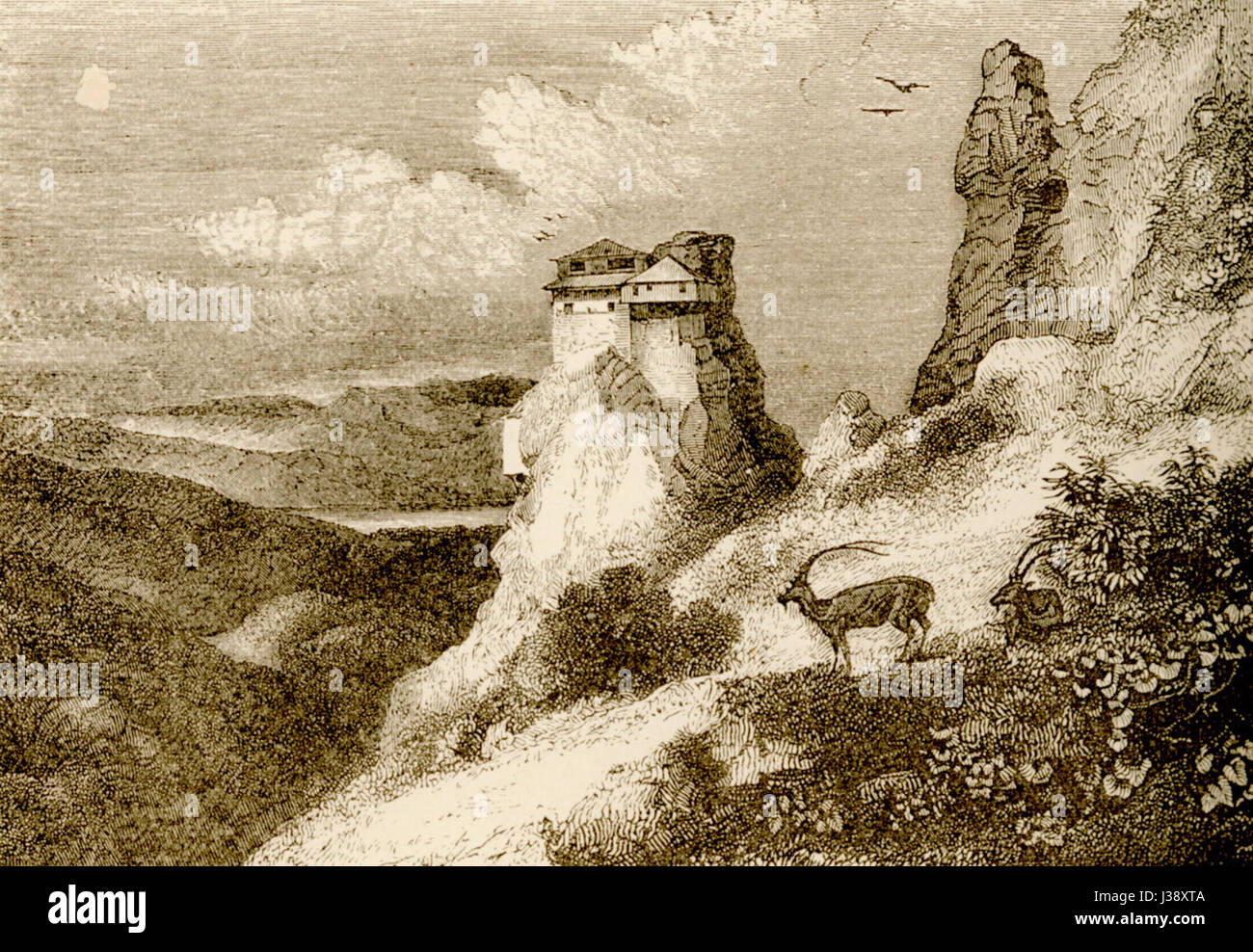 The Cliffs at Meteora, as captured in Christopher Wordsworthâ€™s 1882 ...