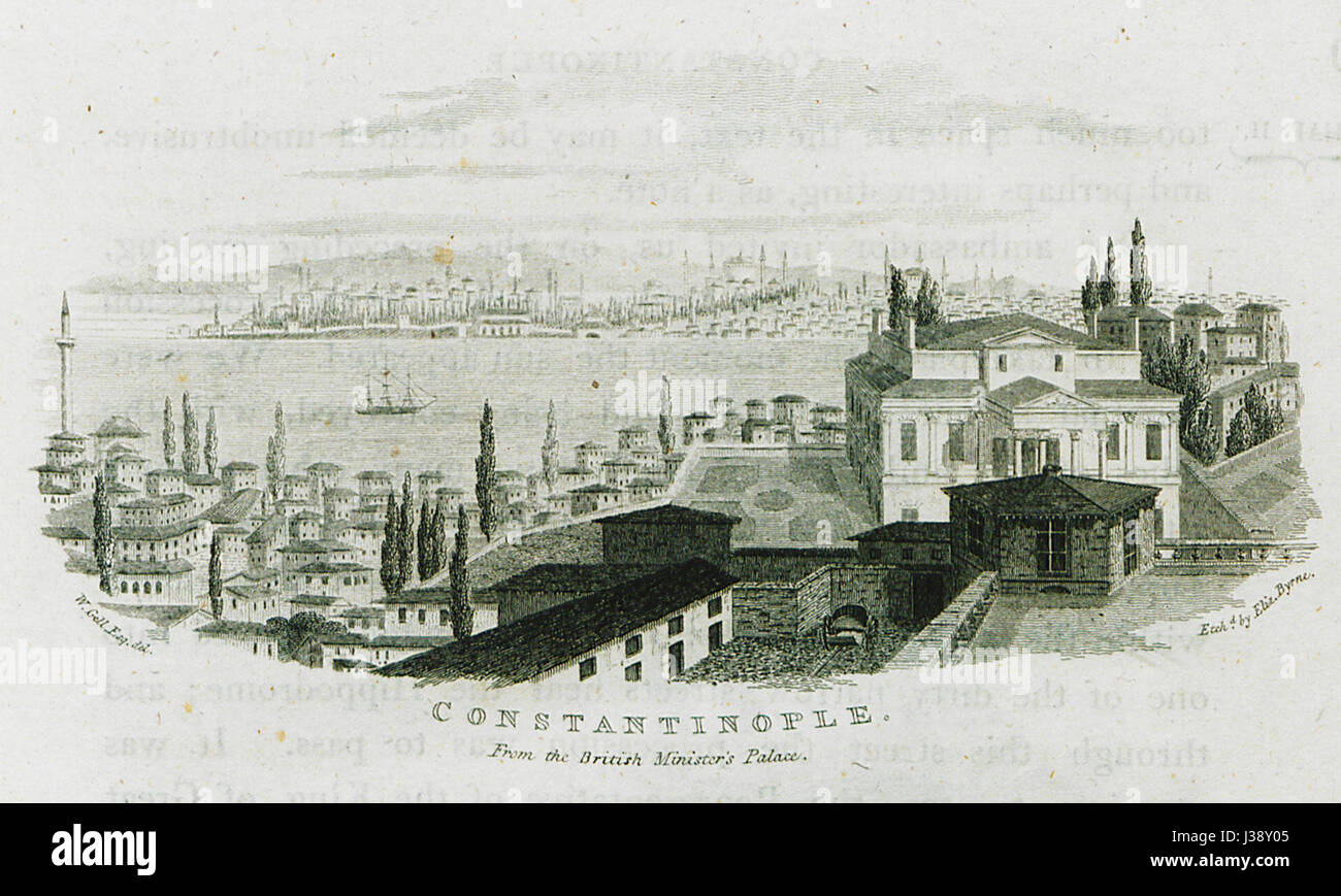 This artwork by Edward Daniel Clarke from 1824 depicts a view of ...