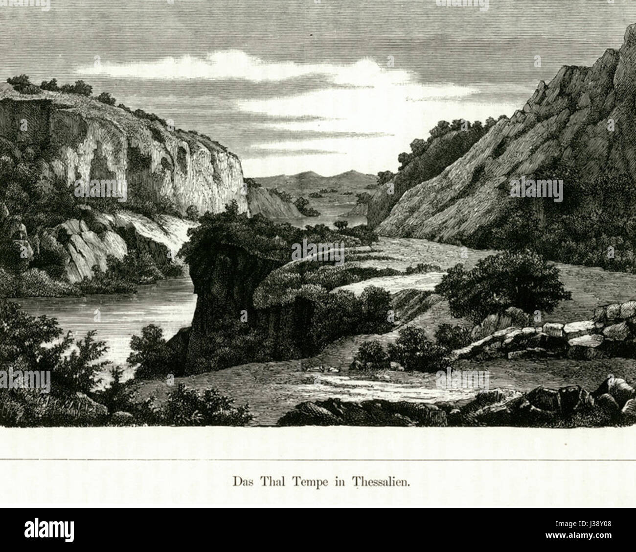 'Das Thal Tempe in Thessalien' (The Valley of Tempe in Thessaly) is a ...