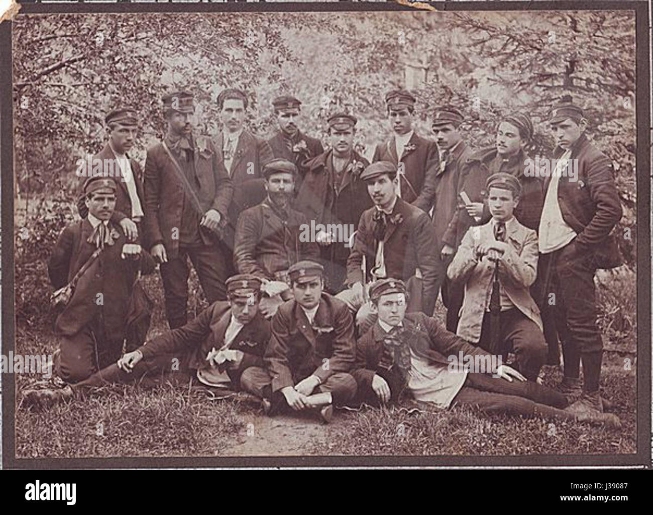 This photograph, taken in 1894, depicts Dame Gruev with his students in ...