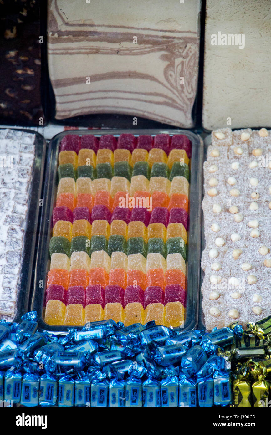 Traditional Ottoman style Turkish delight sweets Stock Photo - Alamy