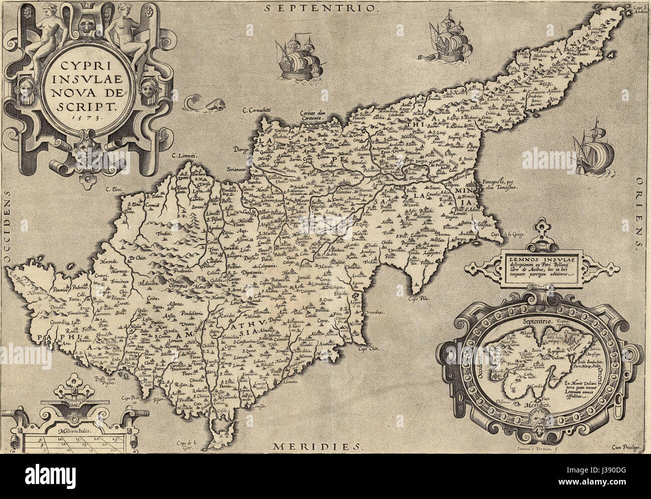 Old map of cyprus hi-res stock photography and images - Alamy